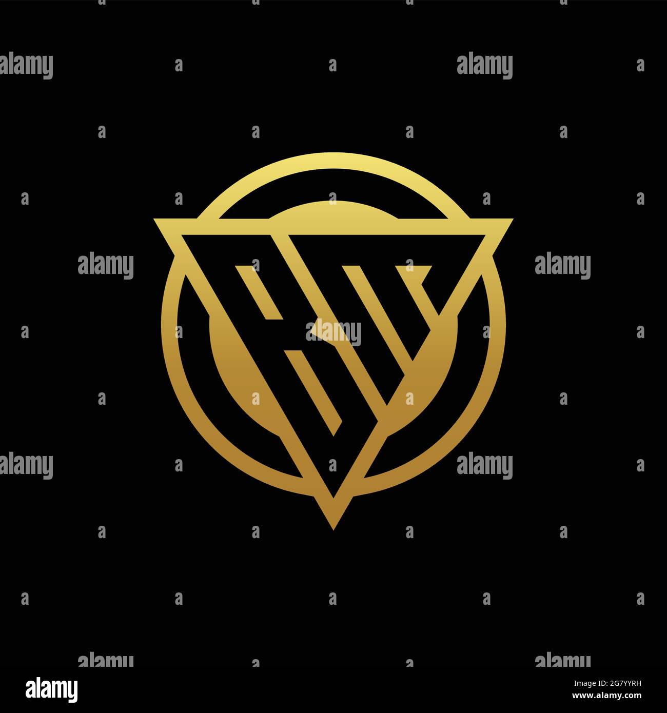 BM logo monogram with triangle shape and circle rounded style isolated ...