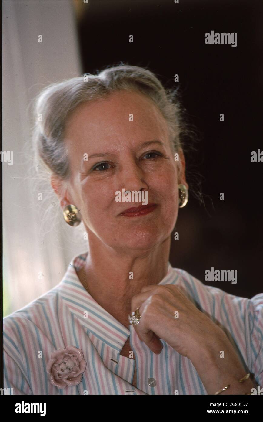 Copenhagen/Denmark 26 .June 2001.H.M.The Queen Mrgrethe II of Denmark ...