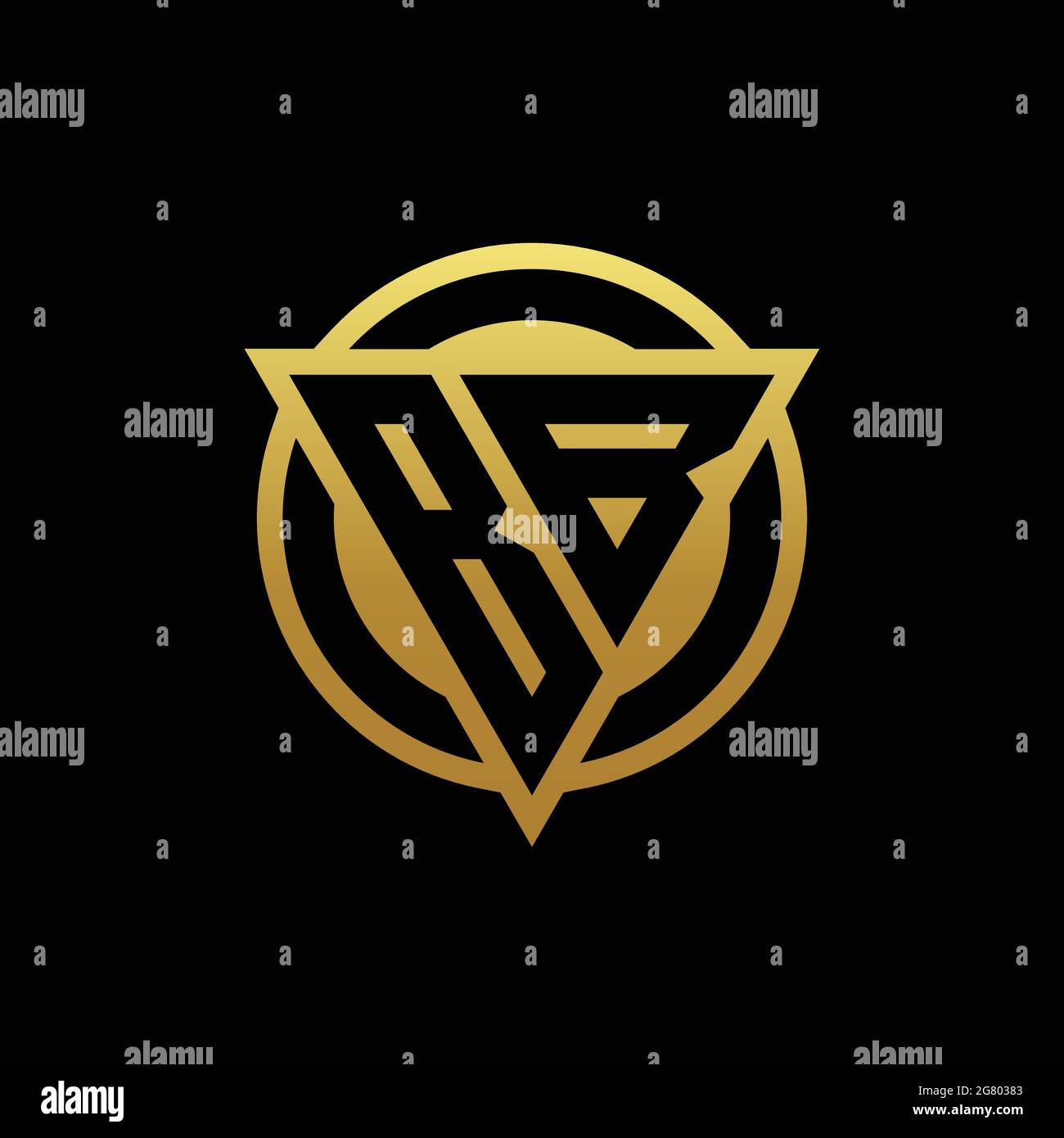 BB logo monogram with triangle shape and circle rounded style isolated ...