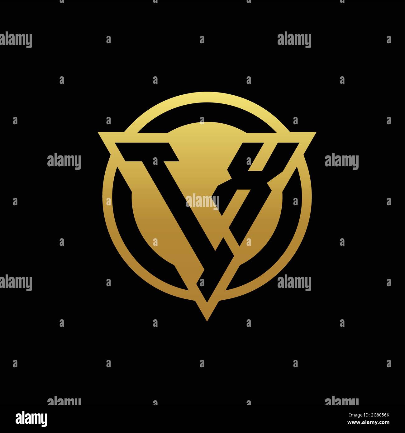 IX logo monogram with triangle shape and circle rounded style isolated ...