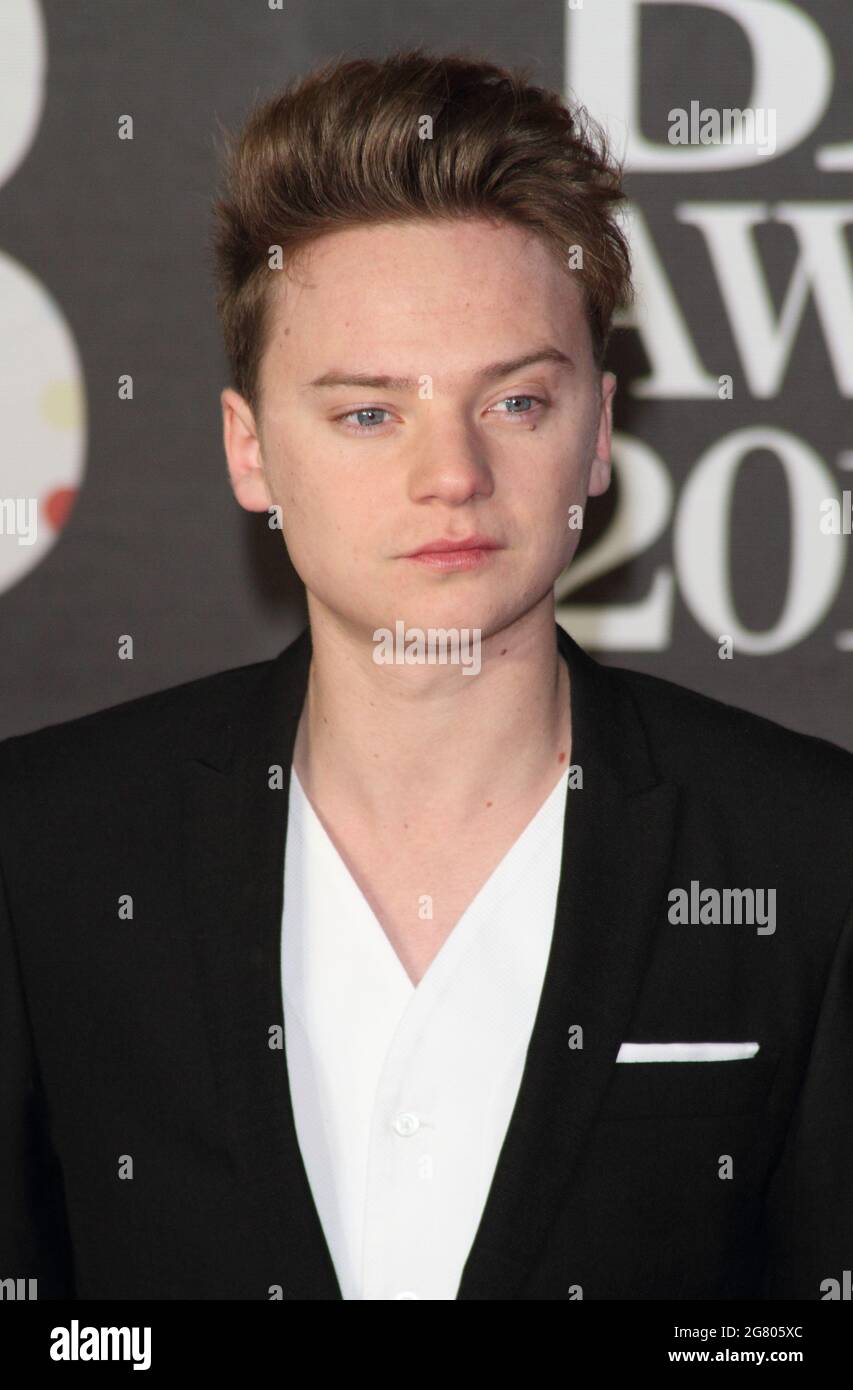 London, UK. Conor Maynard at the 2013 Brit Awards held at the O2 Arena ...