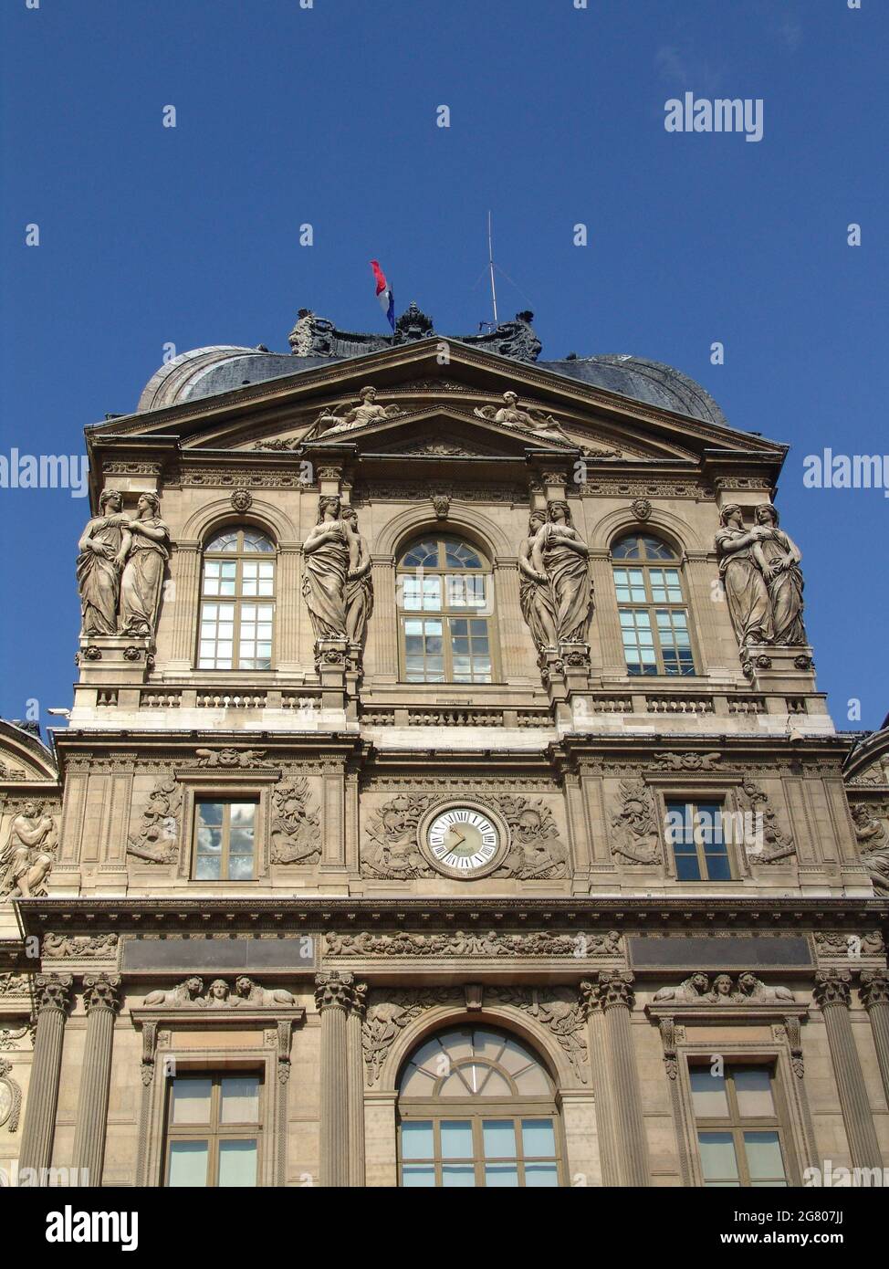 PARIS, FRANCE - Aug 10, 2010: Architectural details of the renaissance ...