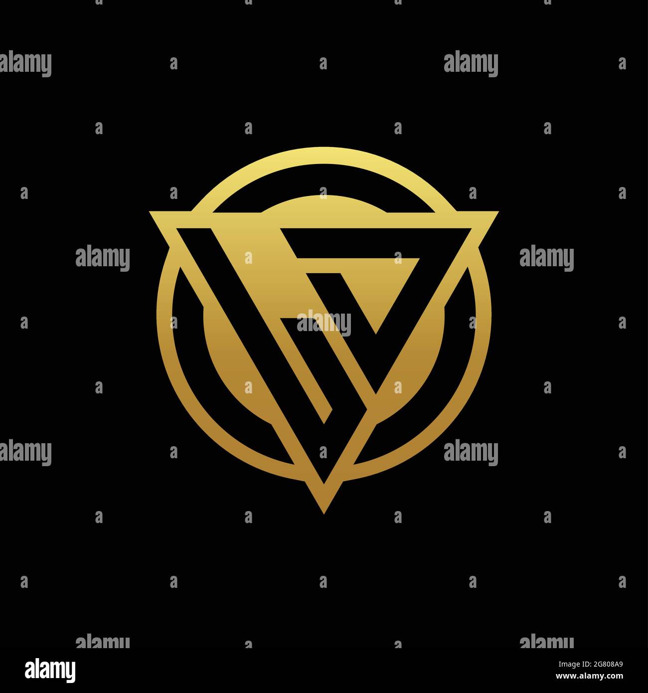 LD logo monogram with triangle shape and circle rounded style isolated ...