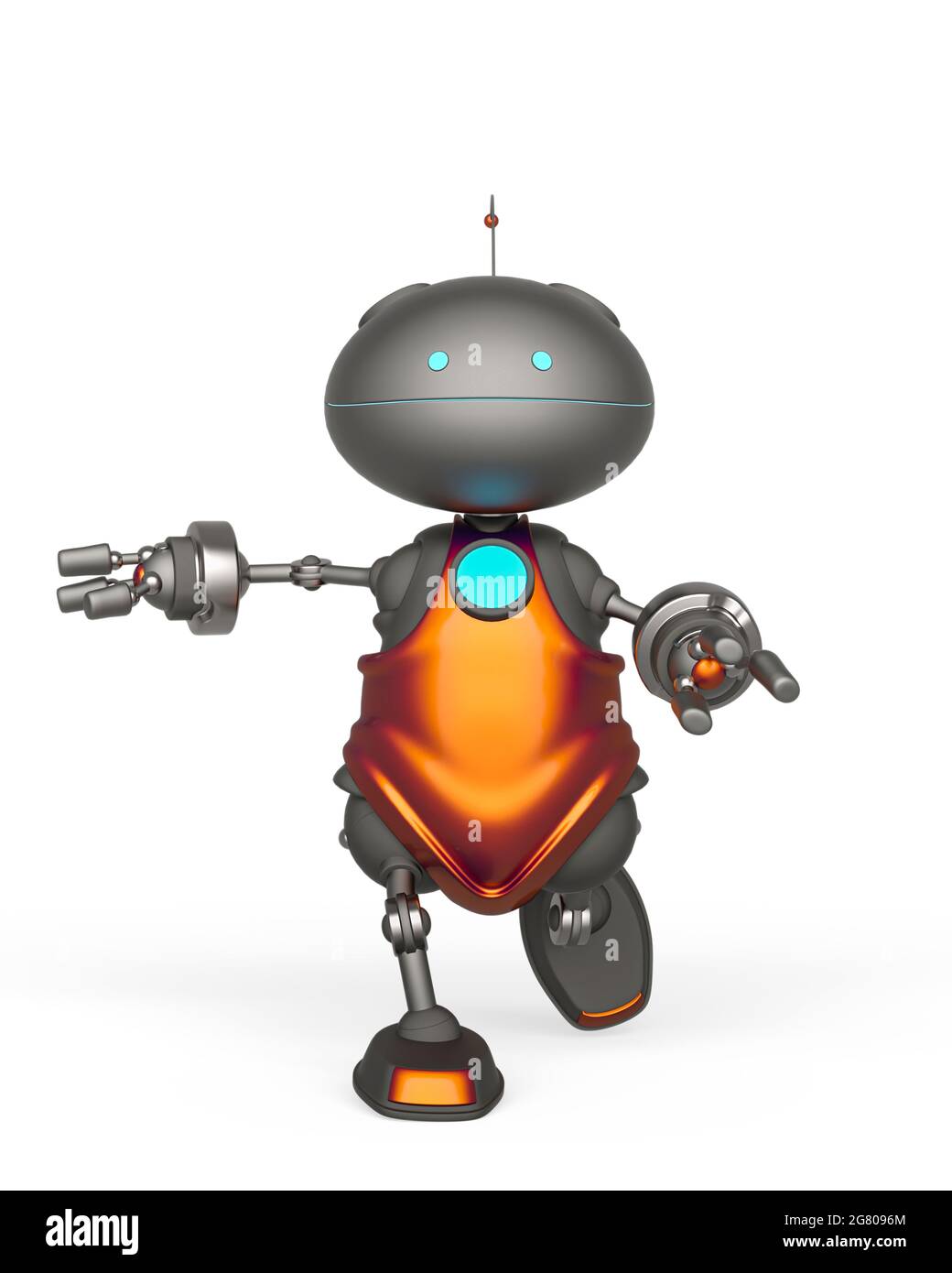 mini bot is running in white background, 3d illustration Stock Photo ...