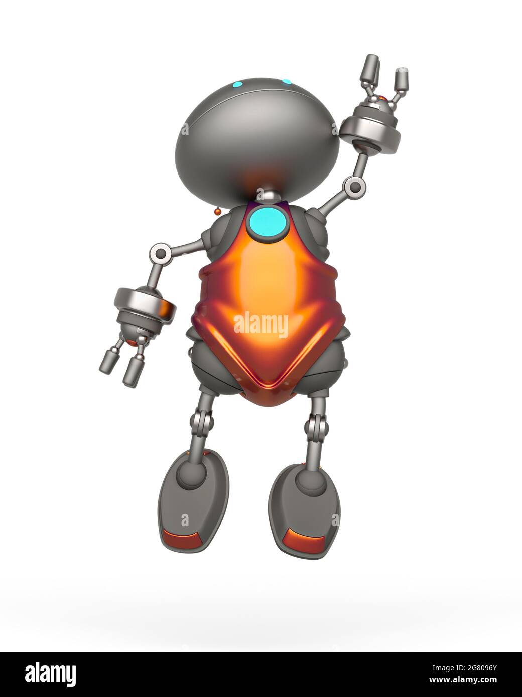 mini bot is jumping in white background, 3d illustration Stock Photo ...