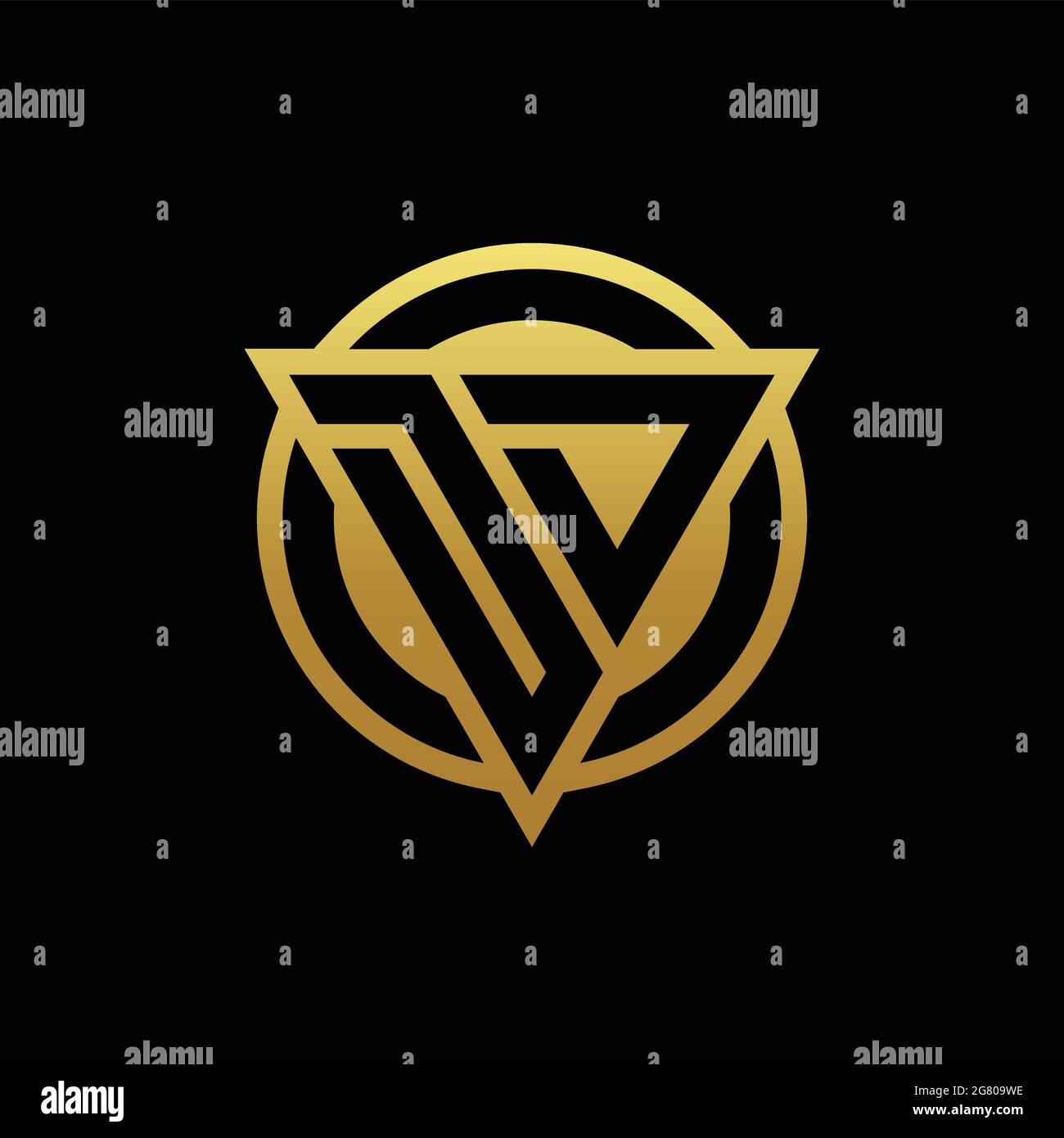 DD logo monogram with triangle shape and circle rounded style isolated ...