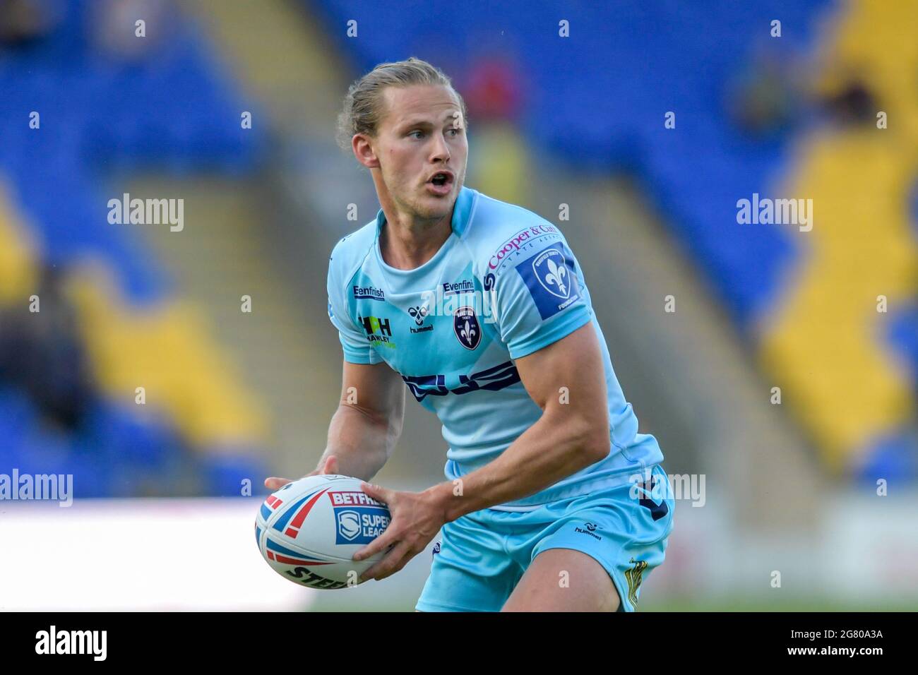 Jacob Miller (6) of Wakefield Trinity with the ball Stock Photo - Alamy