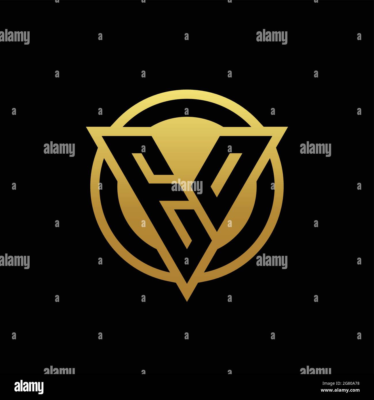 EO logo monogram with triangle shape and circle rounded style isolated ...