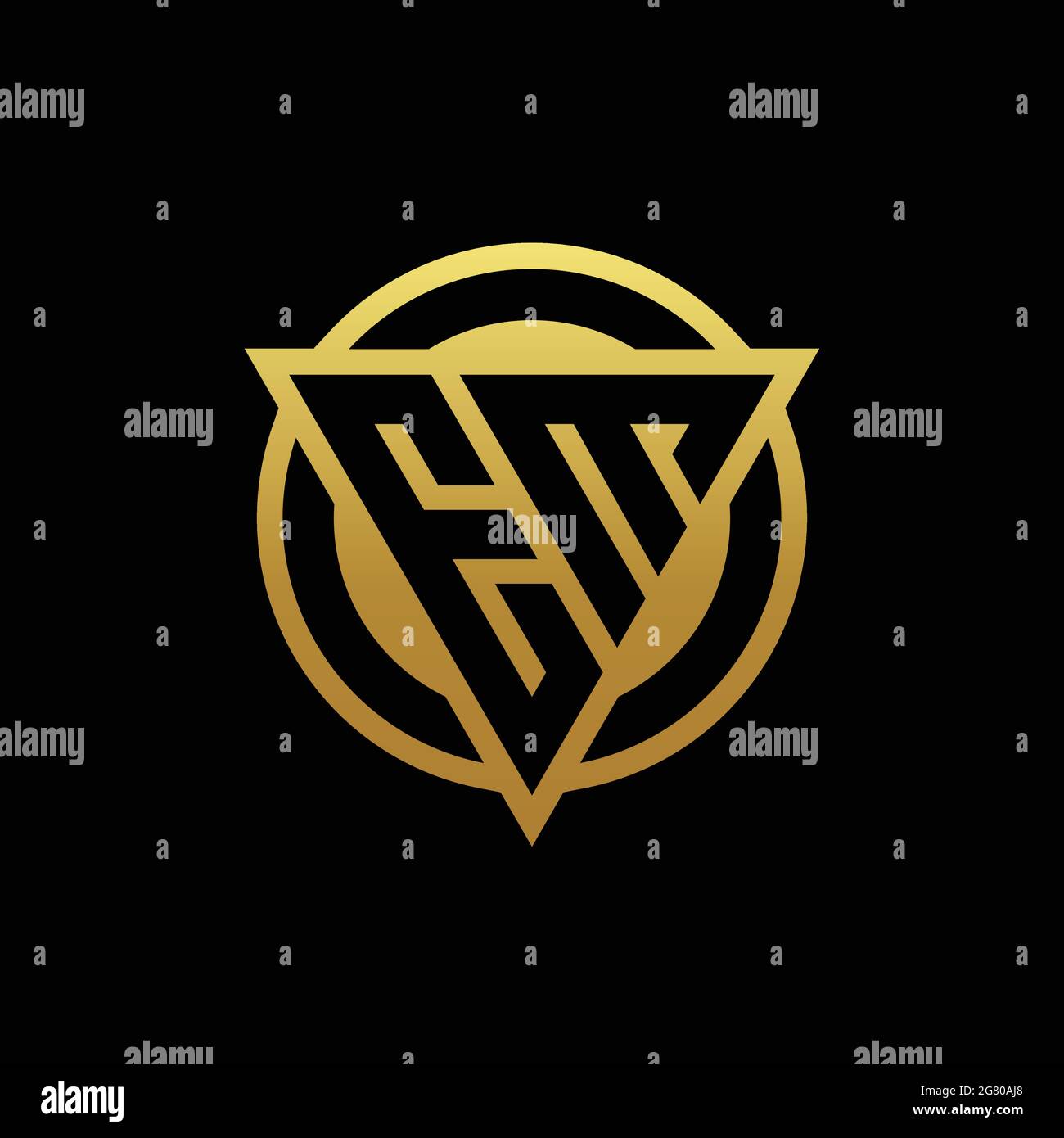 EM logo monogram with triangle shape and circle rounded style isolated ...