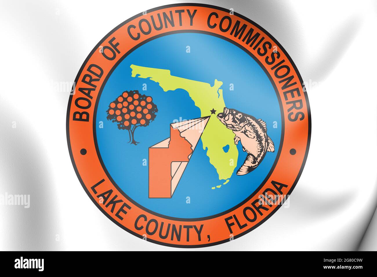 3D Seal of Lake county (Florida state), USA. 3D Illustration Stock ...