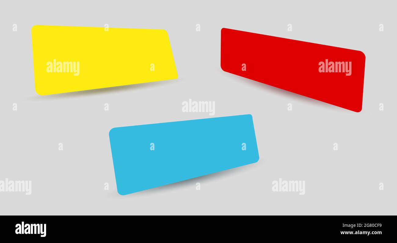 Title boxes in different angles. Empty text boxes, speech bubbles or ...