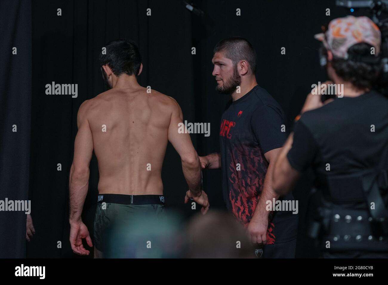 Islam makhachev joined by khabib nurmagomedov hi-res stock photography ...