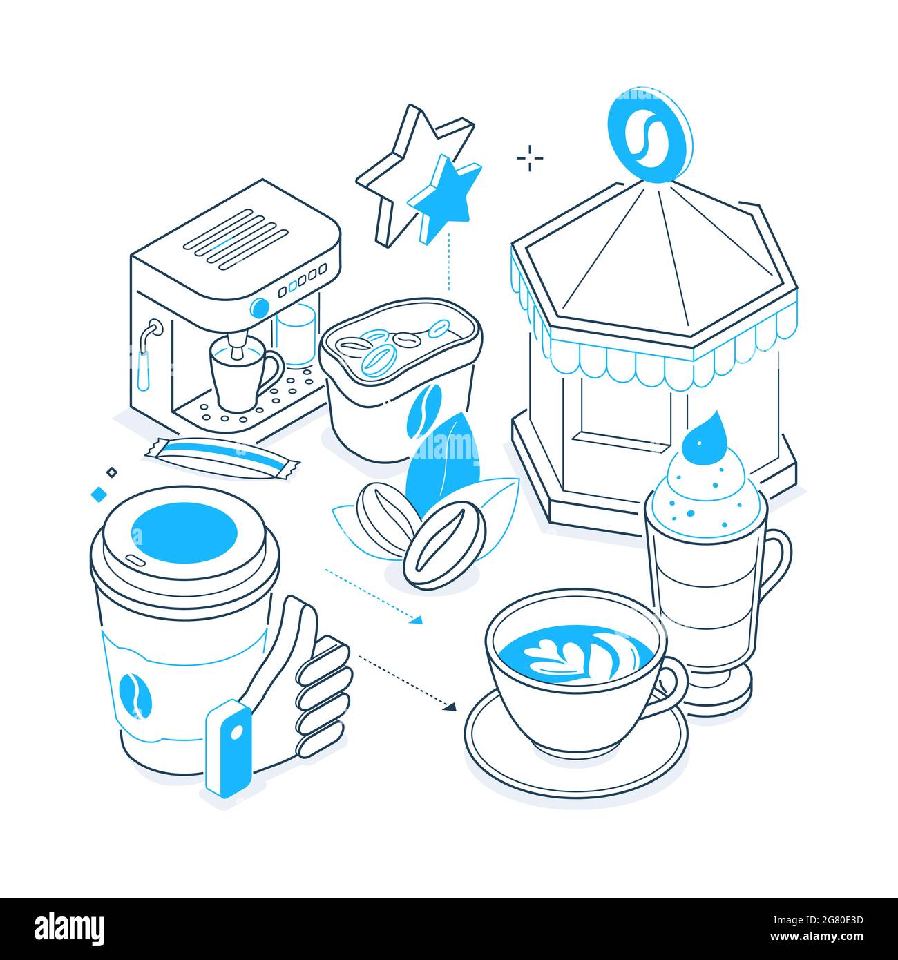 Cappucc vector vectors hi-res stock photography and images - Alamy