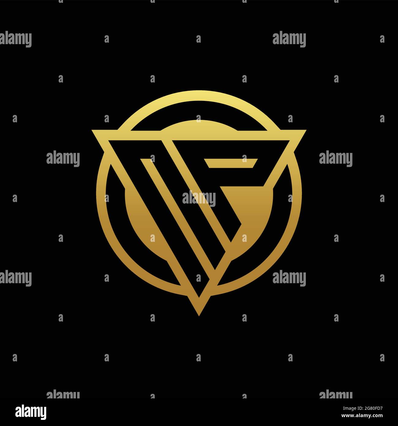 NP logo monogram with triangle shape and circle rounded style isolated ...