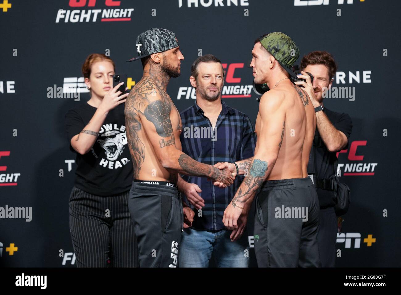 Las Vegas, USA. 16th July, 2021. Daniel Rodriguez (left) and Preston ...