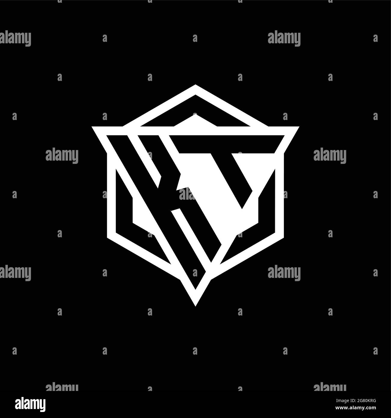 Letter kt logo Black and White Stock Photos & Images - Alamy