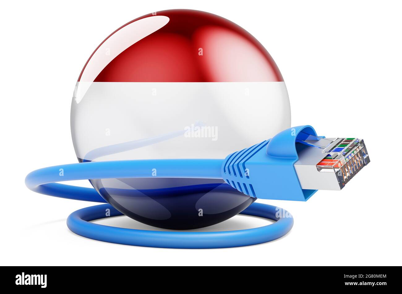 Internet connection in the Netherlands. Lan cable with The Netherlands ...