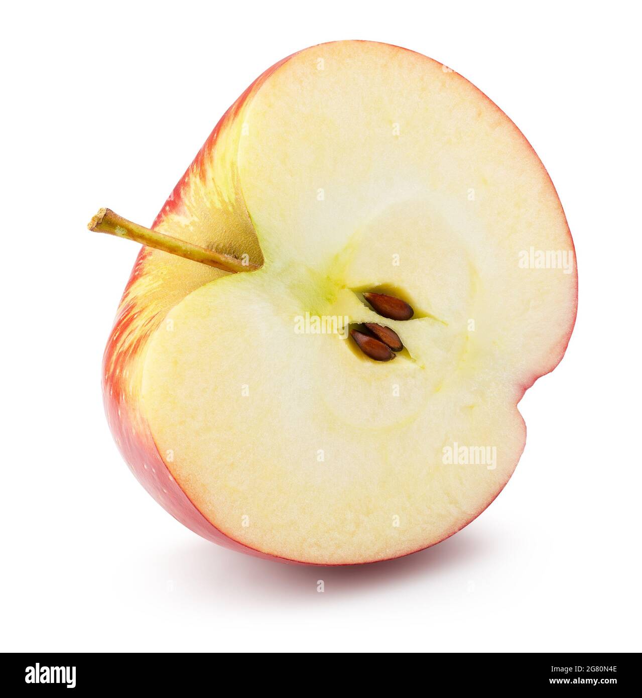 half of apple isolated on a white background Stock Photo - Alamy