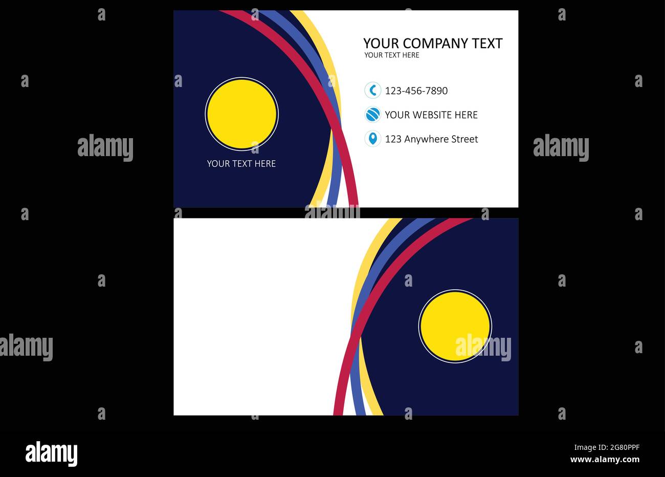 Company business card template design Stock Vector Image & Art - Alamy