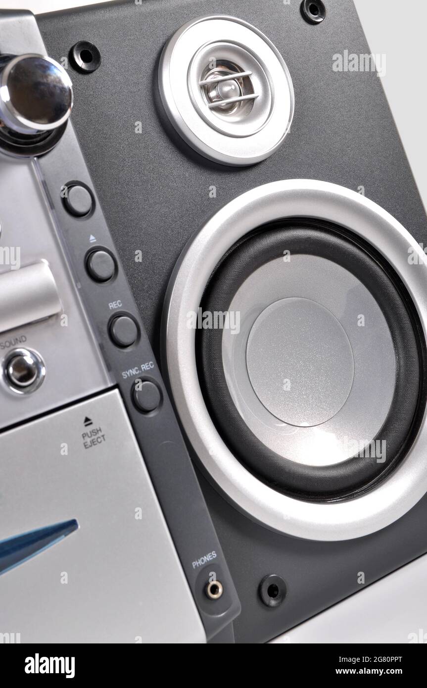 Compact stereo system cd and cassette player with radio isolated on ...