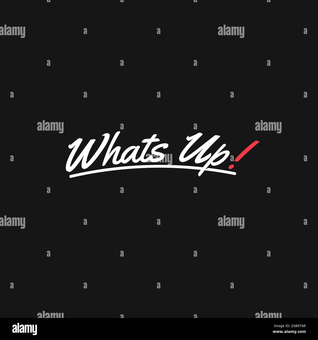 WhatsUp text, Typography logo design inspiration Stock Vector Image ...