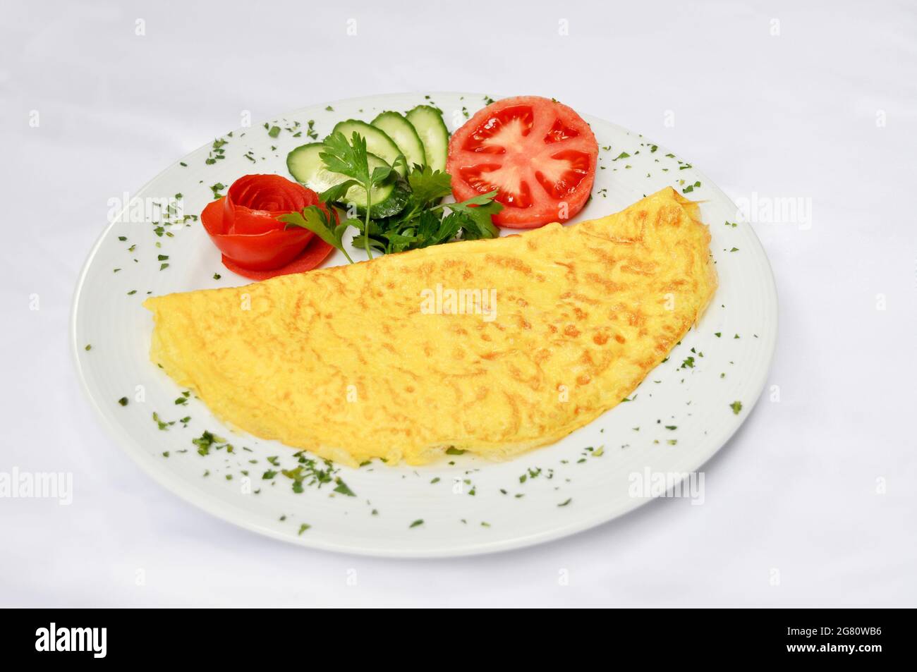Plain omelette on white hi-res stock photography and images - Alamy