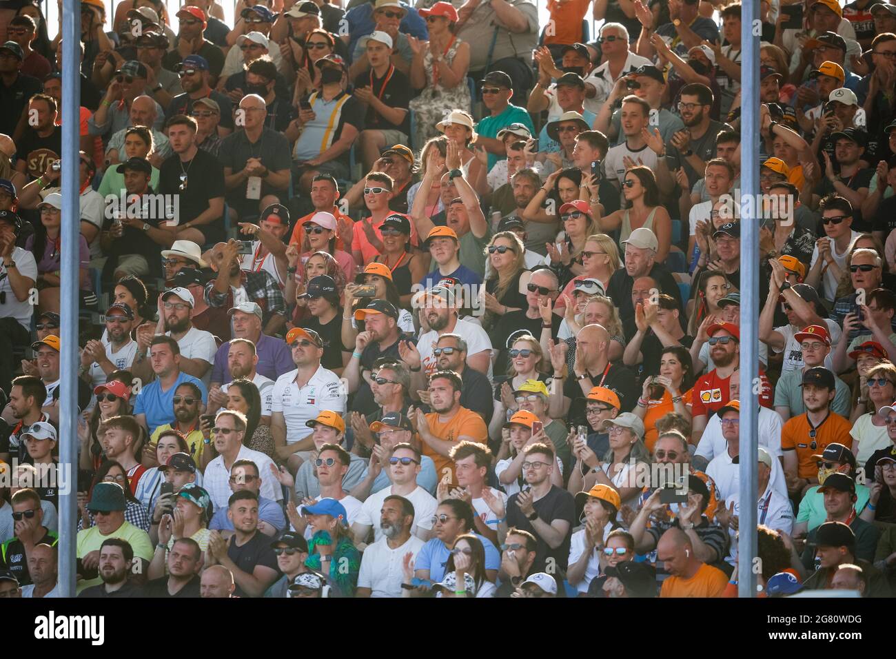 Silverstone, UK. 16th July, 2021. spectators, fans during the Formula 1 ...