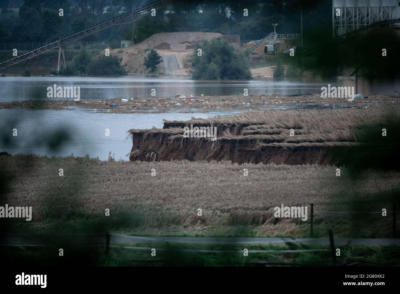 Blessem, Germany. 16th July, 2021. A field in the district of Blessem ...