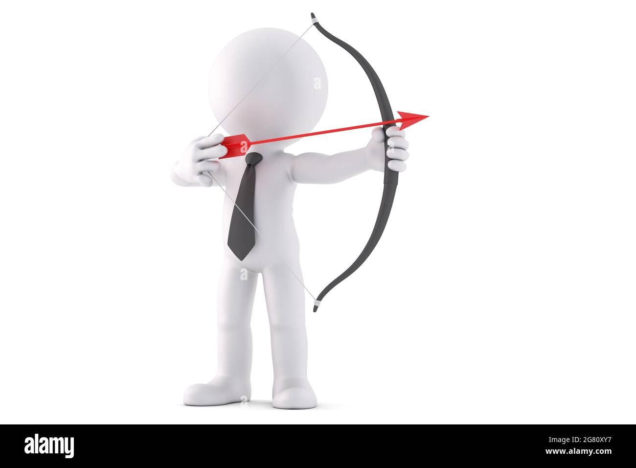Posing with bow and arrow Cut Out Stock Images & Pictures - Alamy