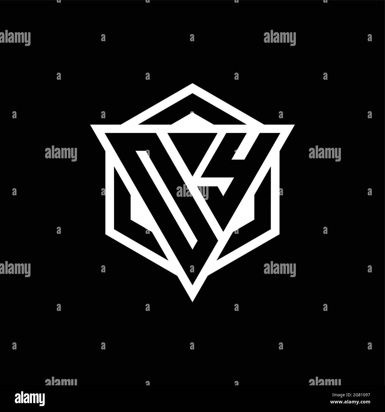 OY logo monogram with triangle and hexagon shape combination isolated ...