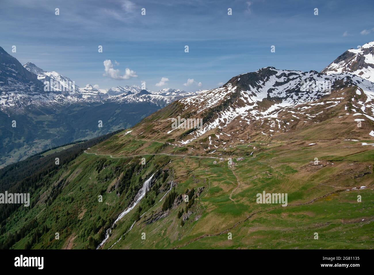 Aerial Panoramic View - First, Grindelwald, Switzerland - Swiss Alps ...