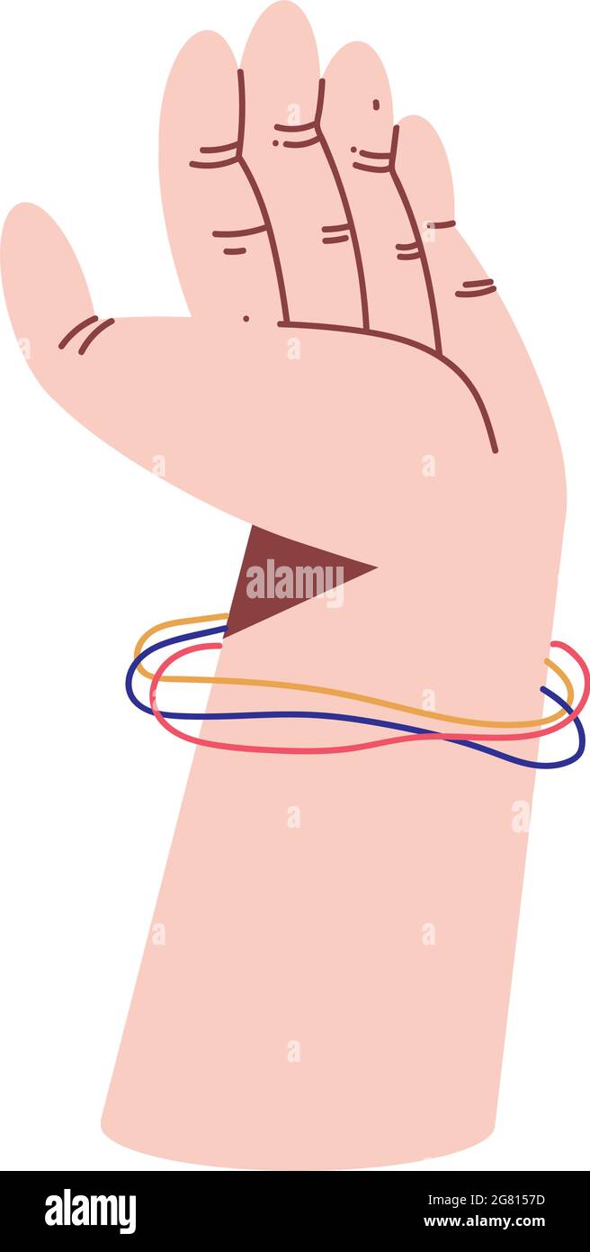 hand human lifting with wristbands Stock Vector Image & Art - Alamy