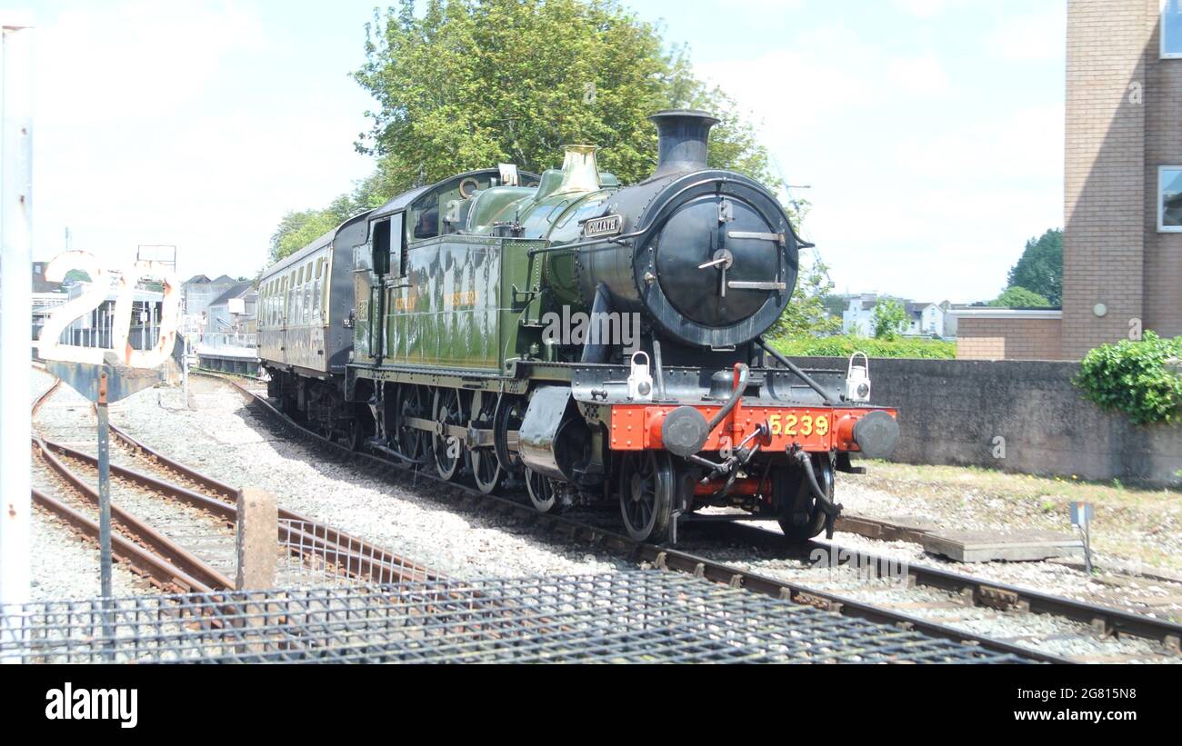 Steam locomotive 5239 Goliath operating as part of Dartmouth Steam ...