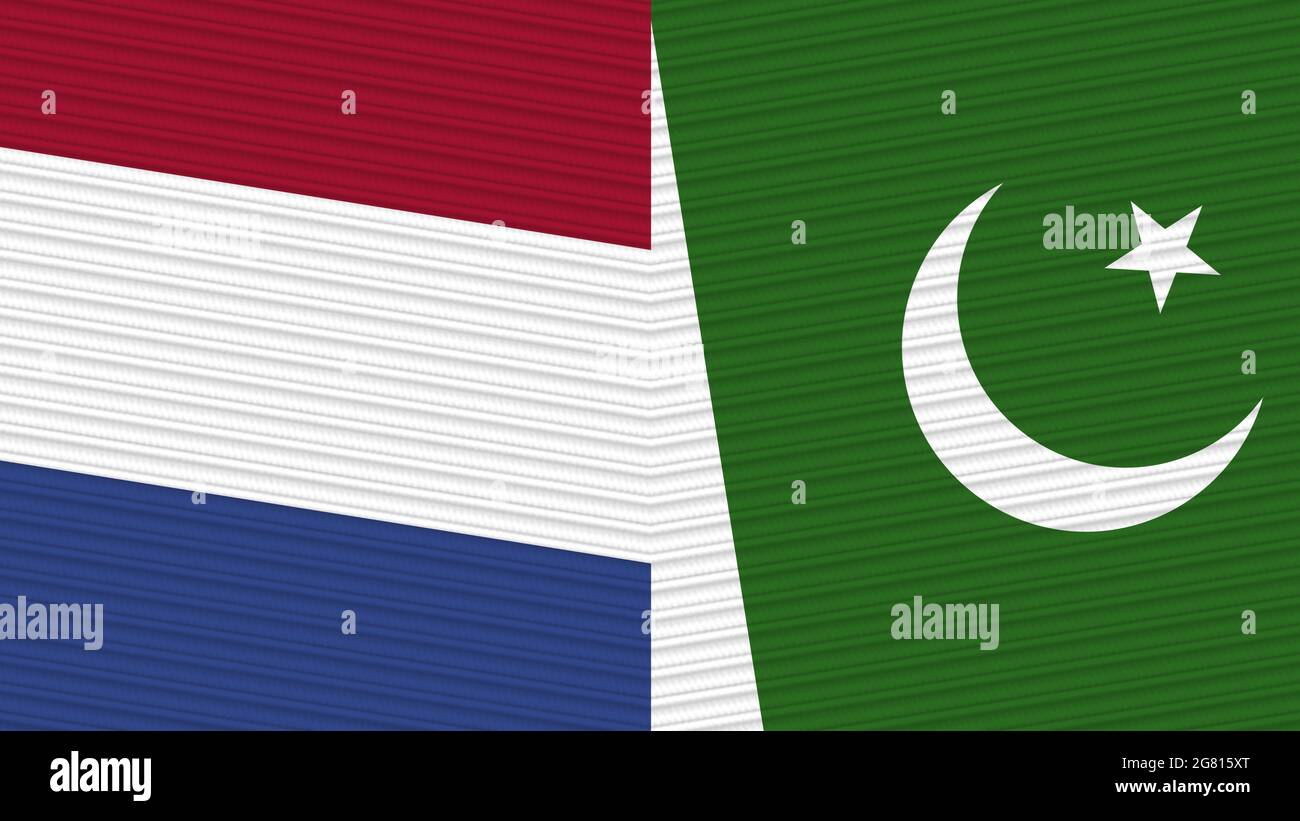 Pakistan and Netherlands Two Half Flags Together Fabric Texture ...