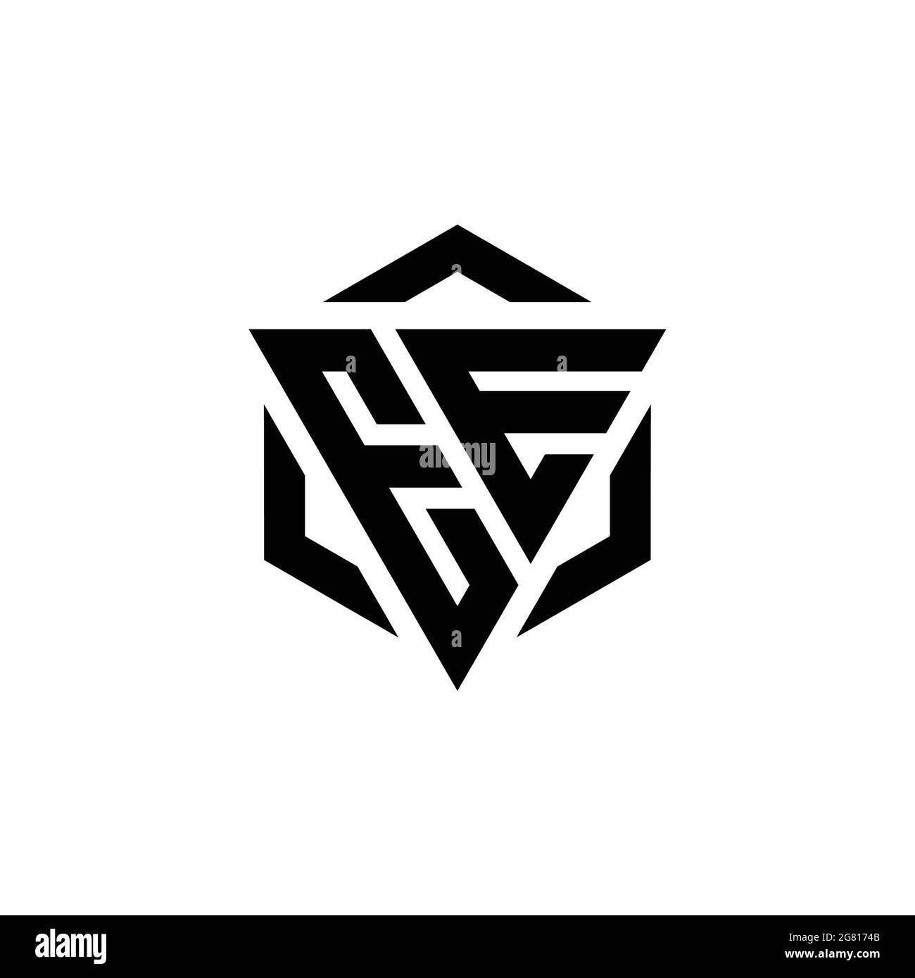 EE Logo monogram with triangle and hexagon modern design template ...