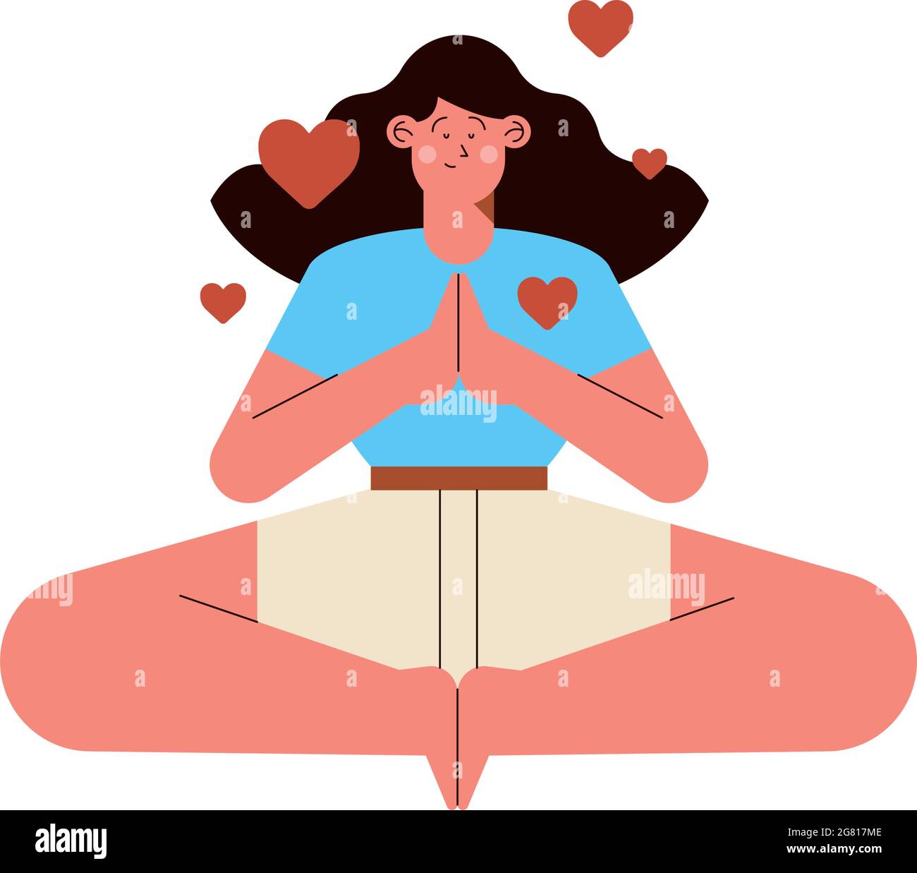 girl practicing yoga self care character Stock Vector Image & Art - Alamy