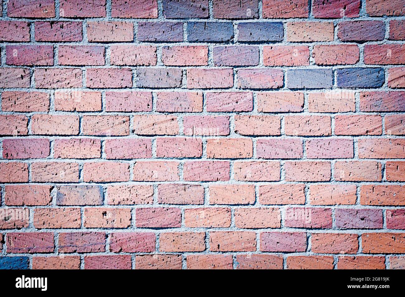 Weathered red brick wall Stock Photo - Alamy