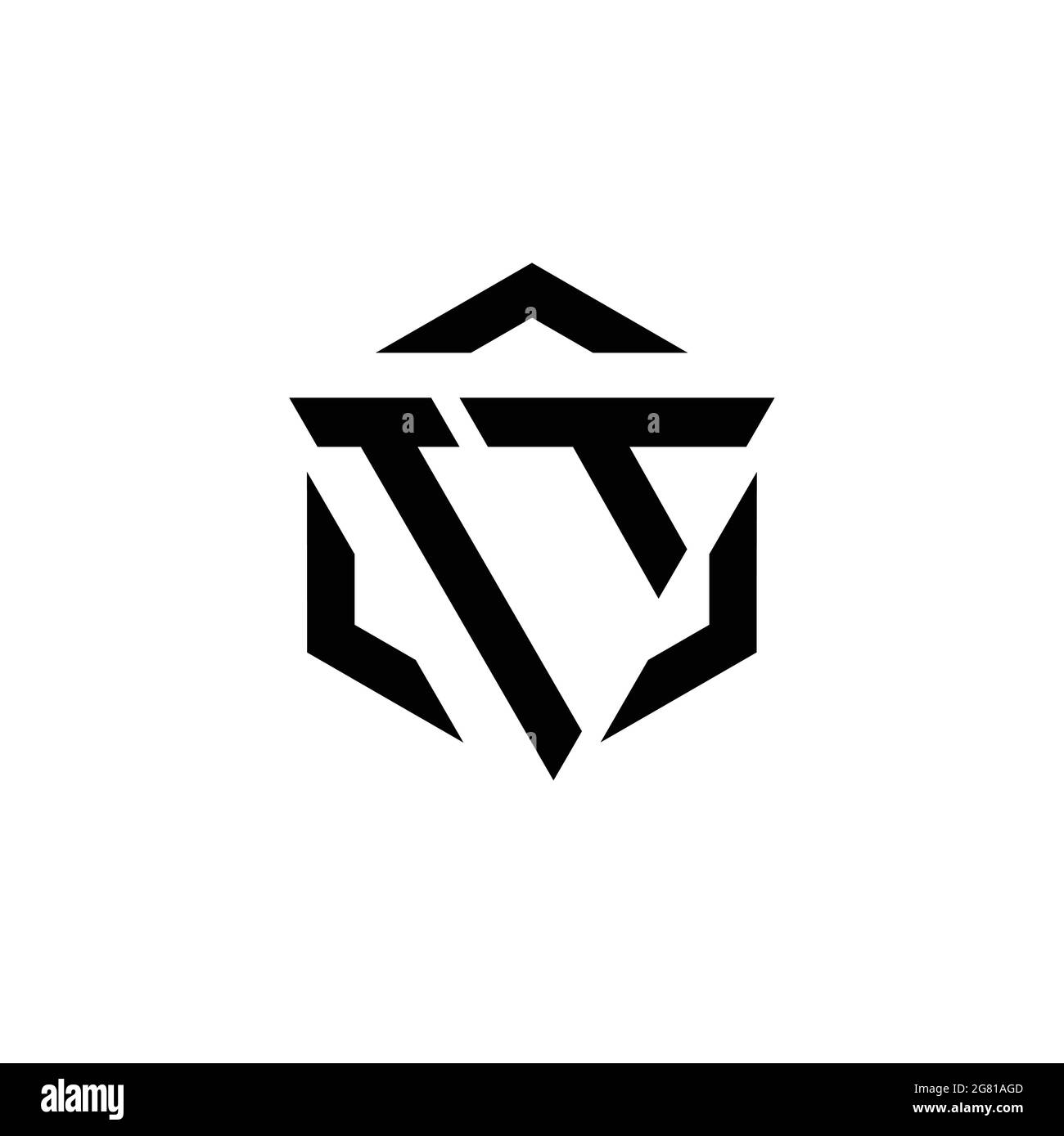 TT Logo monogram with triangle and hexagon modern design template ...