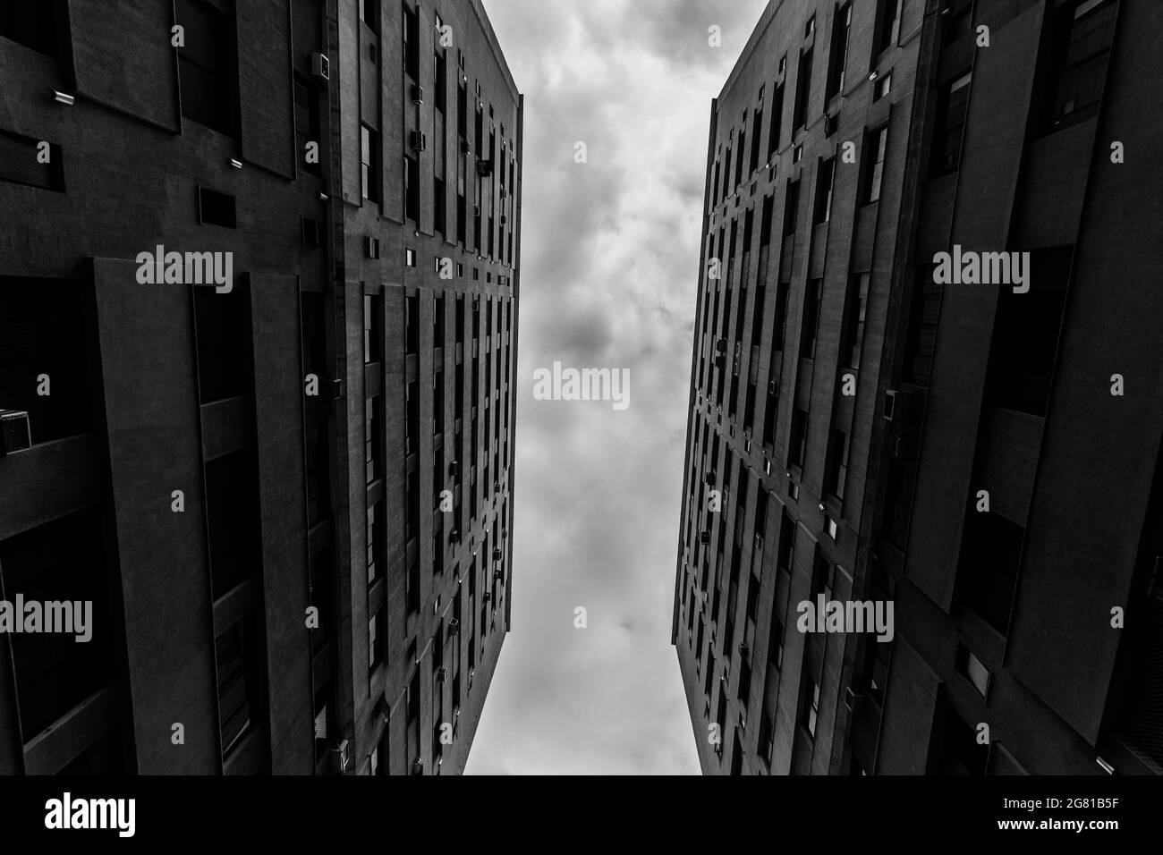 Low angle shot of high-rise buildings Stock Photo - Alamy