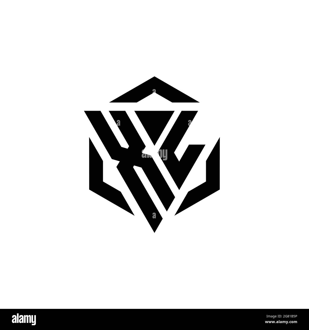 XL Logo monogram with triangle and hexagon modern design template ...