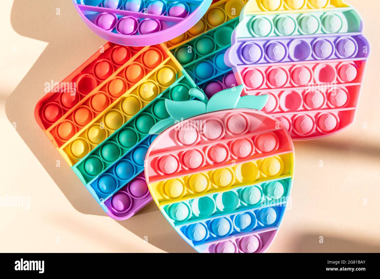 Rainbow Pop It Bubble Sensory Fidget Toy Stock Photo - Alamy