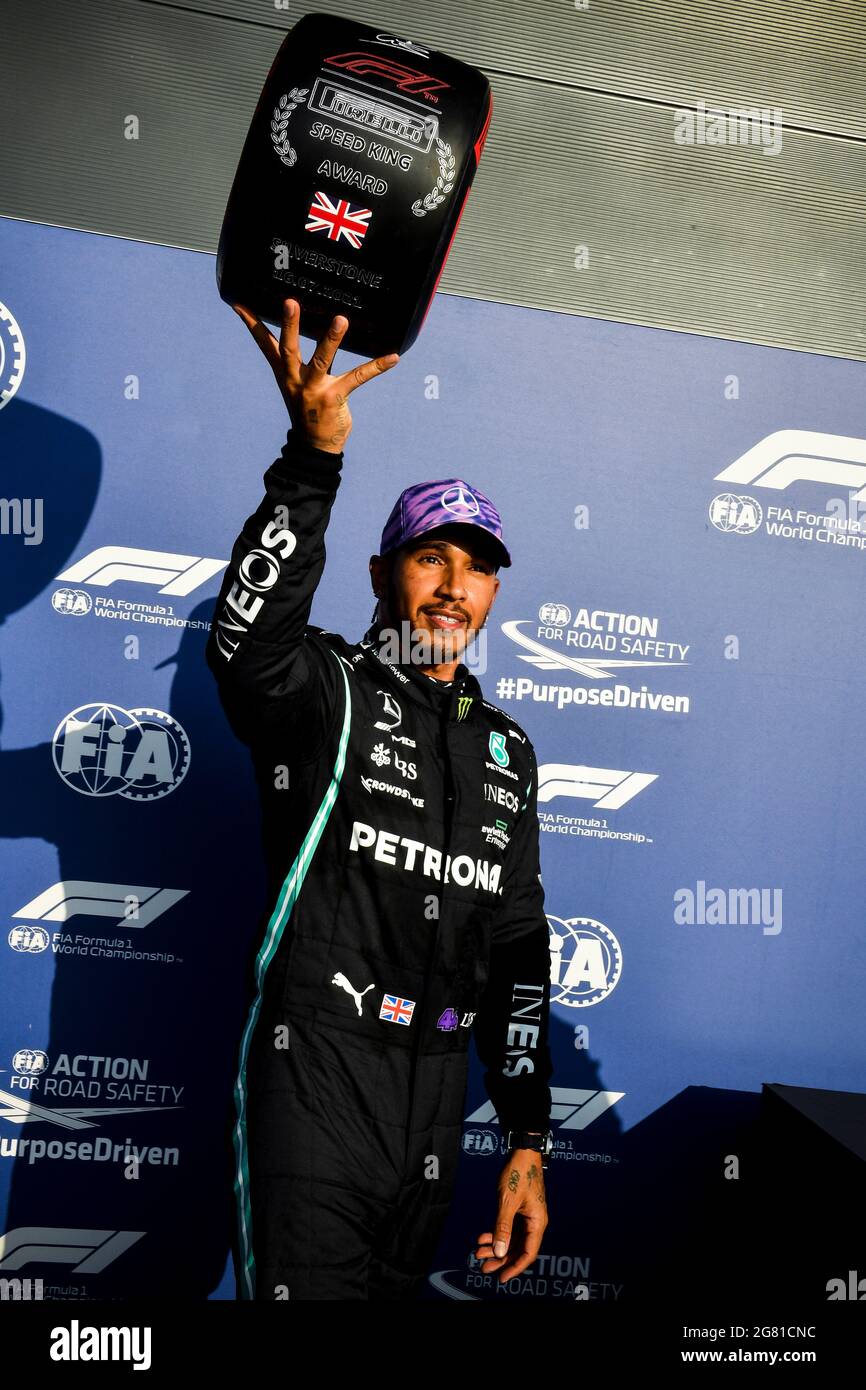 Silverstone, UK. 16th July, 2021. Lewis Hamilton (GBR) Mercedes AMG F1 ...