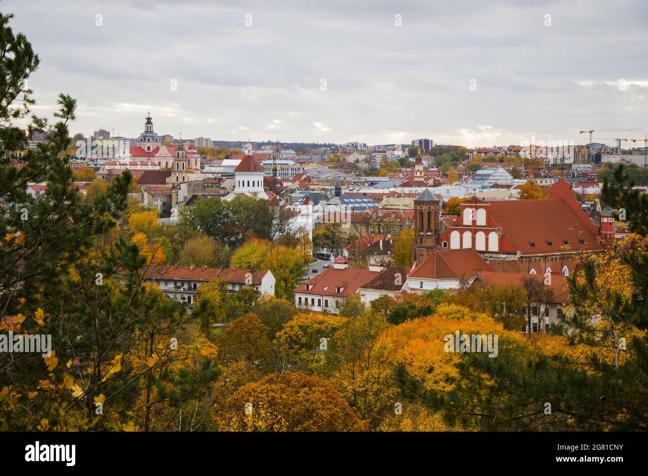 Amazing view of the old town of Vilnius, Estonia Stock Photo - Alamy