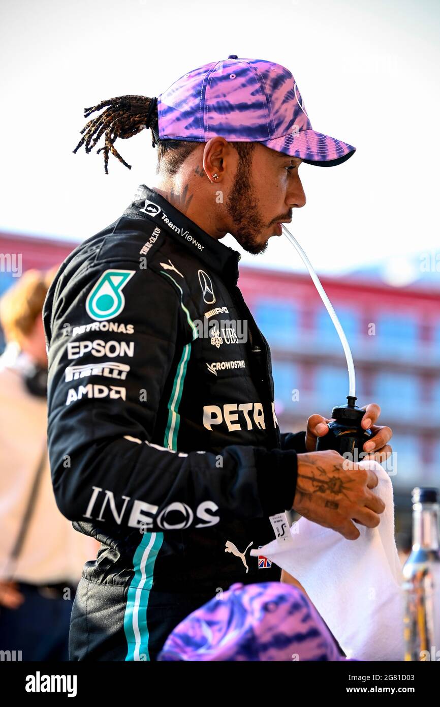 Silverstone, UK. 16th July, 2021. Lewis Hamilton (GBR) Mercedes AMG F1 ...