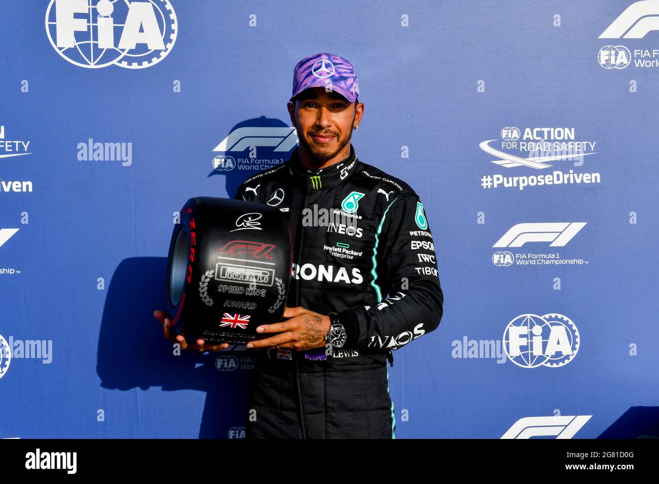 Silverstone, UK. 16th July, 2021. Lewis Hamilton (GBR) Mercedes AMG F1 ...