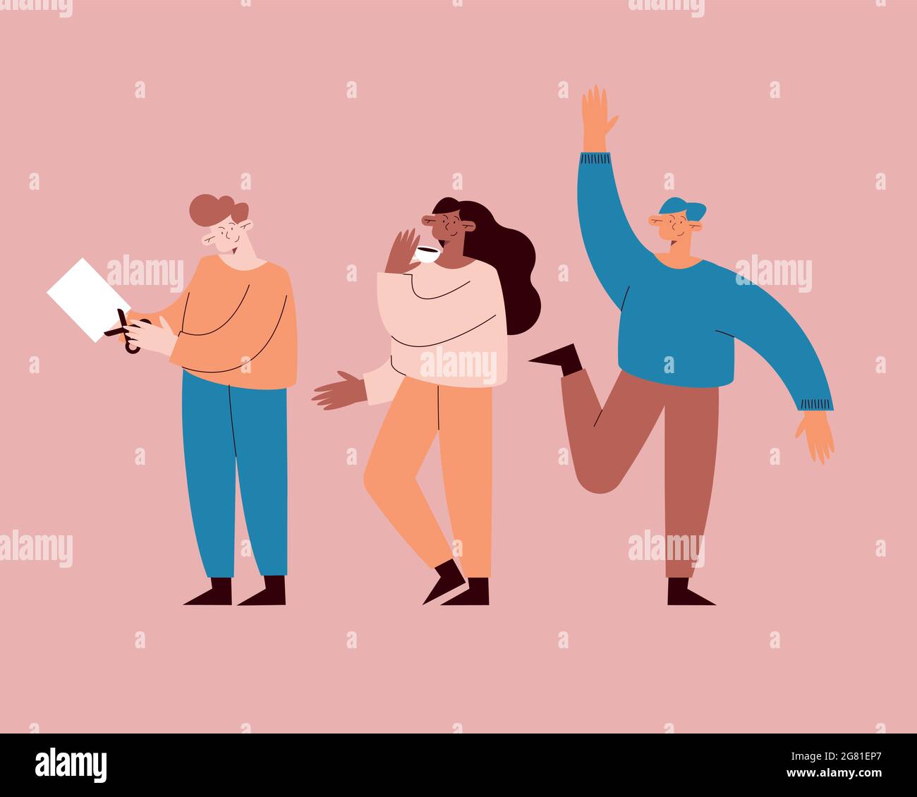 persons left handed group characters Stock Vector Image & Art - Alamy