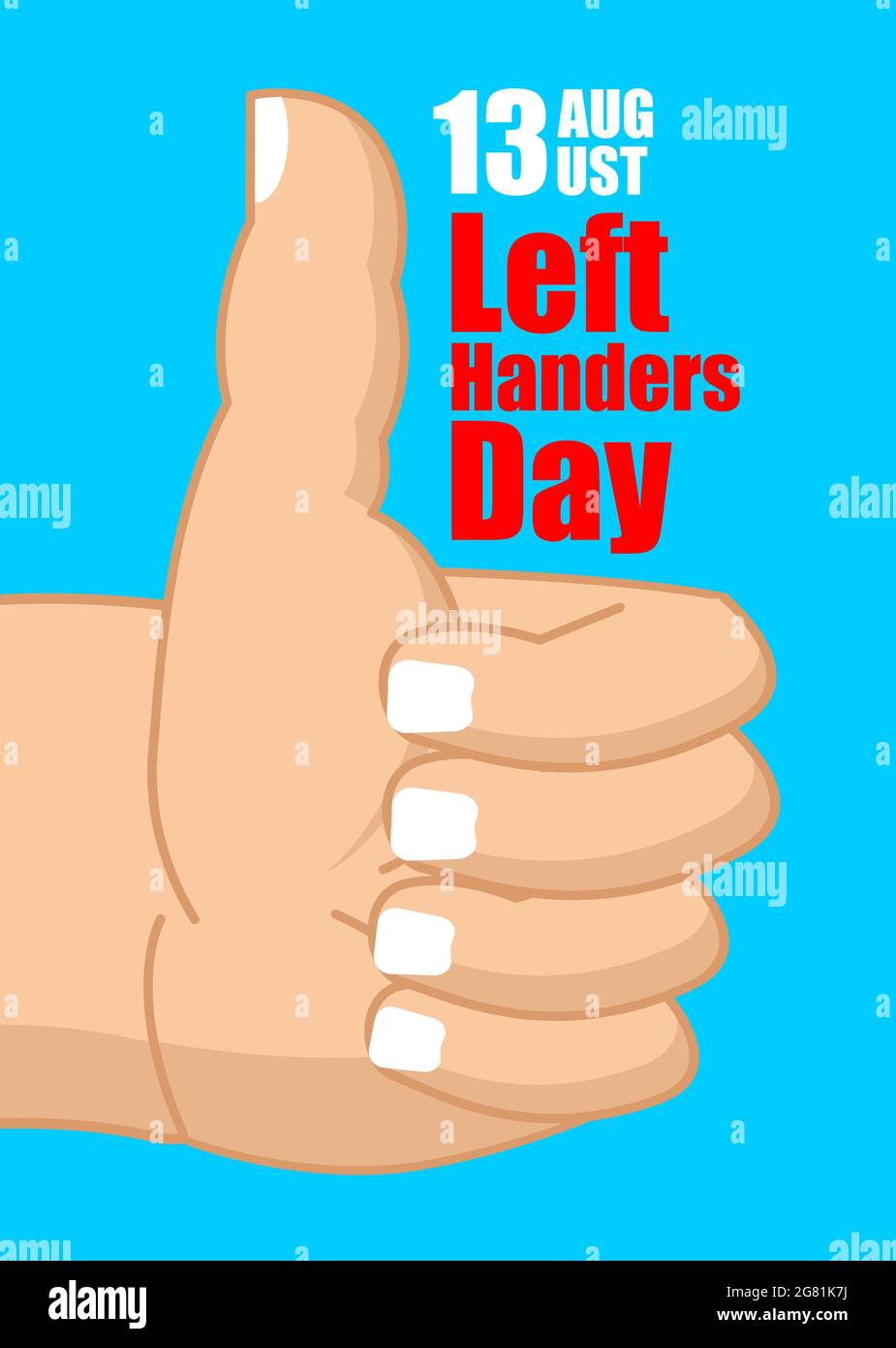 Left Handers Day, August 13th. Party poster Stock Vector Image & Art ...