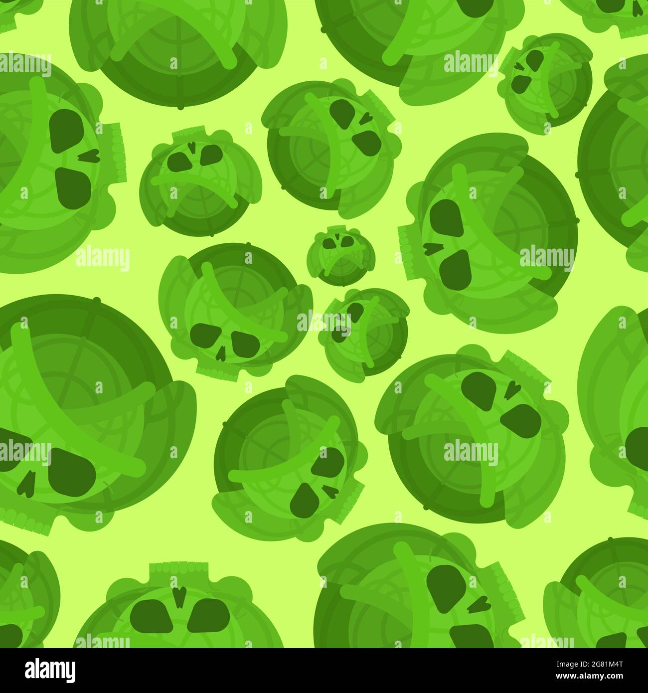 Cabbage skull pattern seamless. skeleton Deadly scary vegetable ...