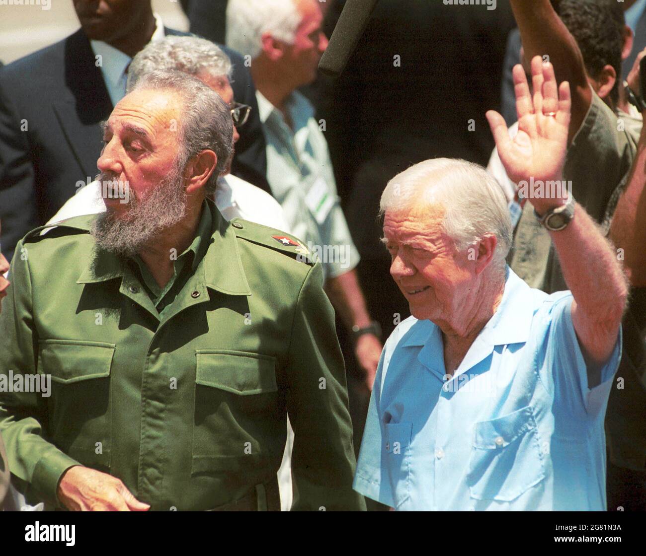 Cuban leader Fidel Castro pictured with the former U.S. President Jimmy ...