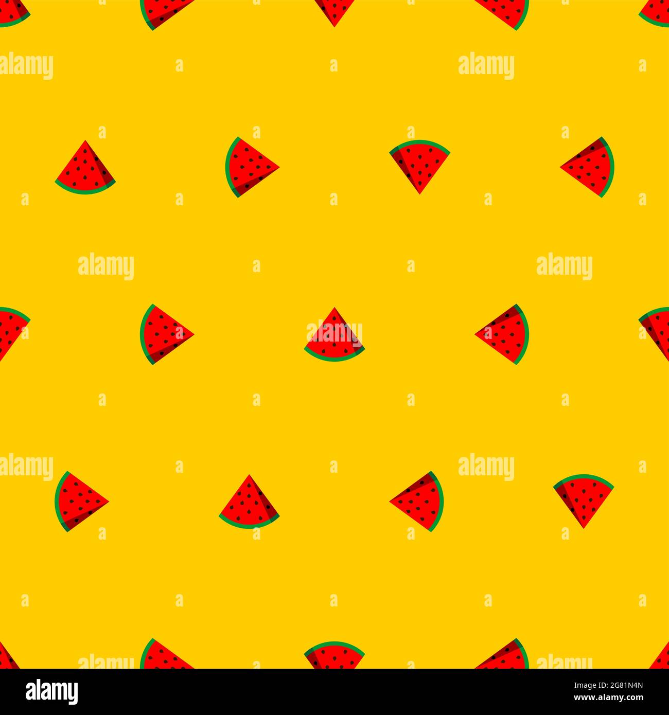 Slice of watermelon pattern seamless. Red melon background Stock Vector ...